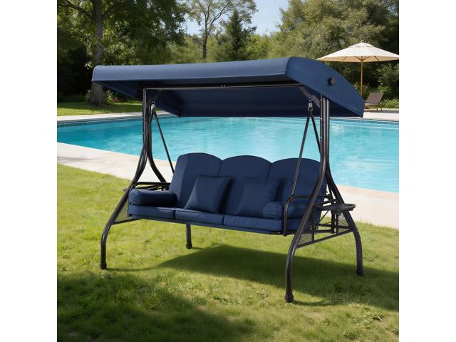 Click here for VANBOW 3-Seat Outdoor Porch Swing with Adjustable... prices