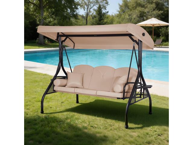 Click here for VANBOW 3-Seat Outdoor Porch Swing with Adjustable... prices