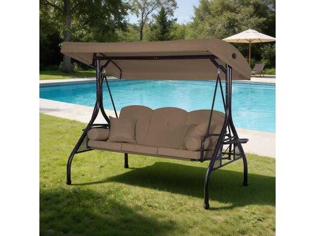 Click here for VANBOW 3-Seat Outdoor Porch Swing with Adjustable... prices
