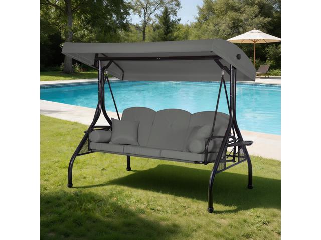 Click here for VANBOW 3-Seat Outdoor Porch Swing with Adjustable... prices