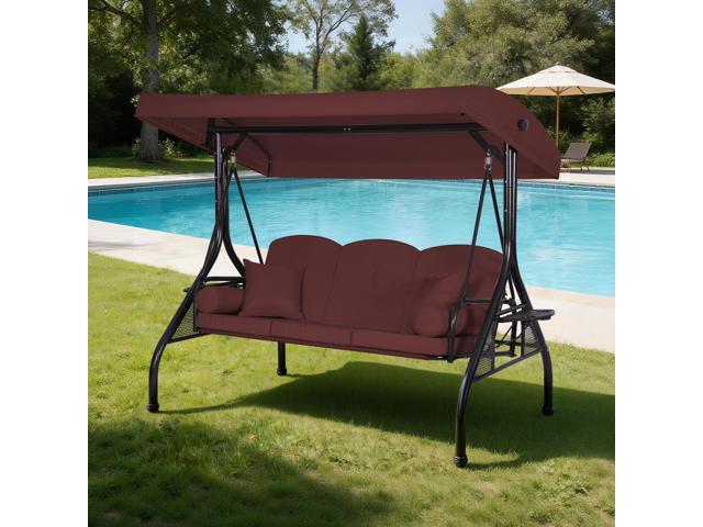Click here for VANBOW 3-Seat Outdoor Porch Swing with Adjustable... prices