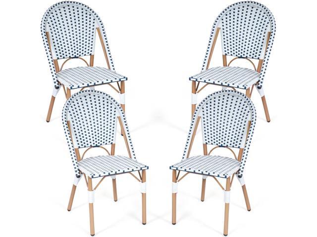 Click here for VANBOW French Bistro Chairs Set of 4  Hand-Woven P... prices