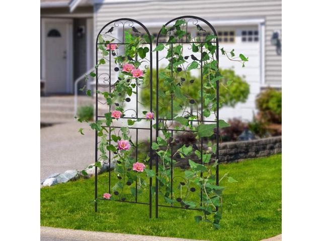 Click here for 2PCS Black Rustproof Plant Trellis Decorative Meta... prices
