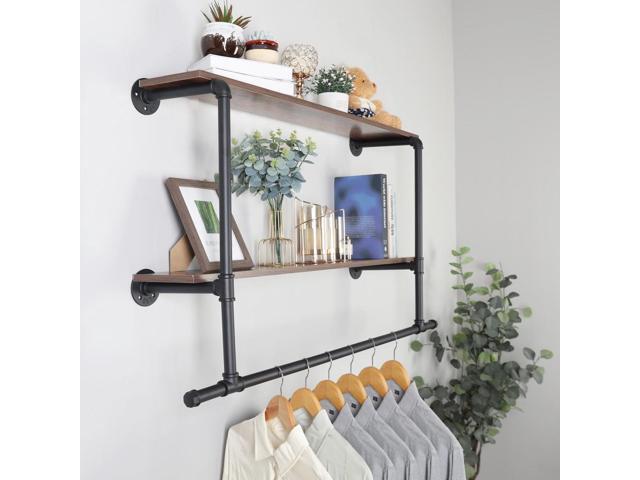 Click here for Wall Mounted Industrial Pipe Garment Rack Heavy Du... prices
