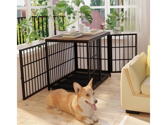 Click here for 3 doors Furniture style Dog Crate  Wooden Dog Crat... prices