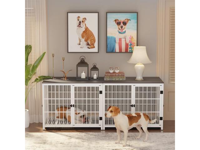 Click here for 3 doors Furniture style Dog Crate  Wooden Dog Crat... prices