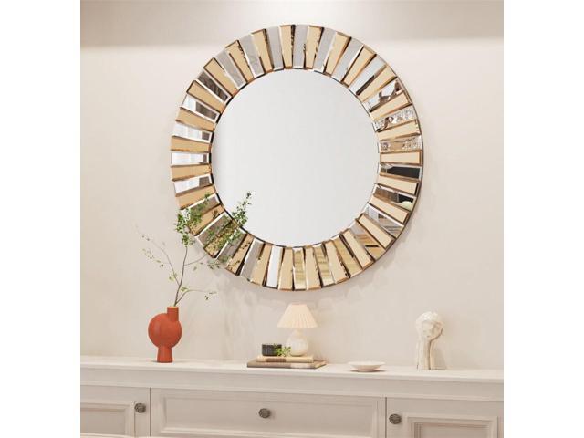 Click here for Decorative Mirrors Round Sunburst Wall Mirror Beve... prices