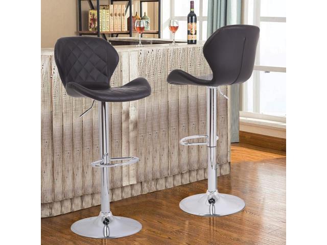 Click here for 2x Adjustable Leather Bar Stools Kitchen Breakfast... prices