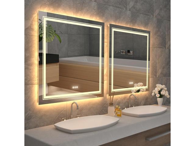 Click here for Square Anti-Fog Illuminated LED Bathroom Mirror Du... prices