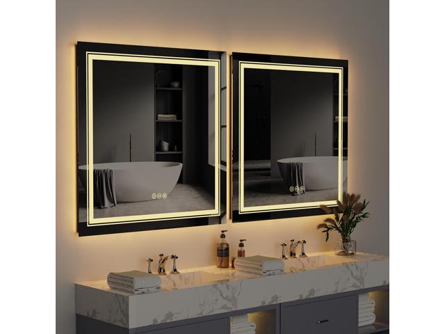Click here for Square Anti-Fog Illuminated LED Bathroom Mirror Du... prices