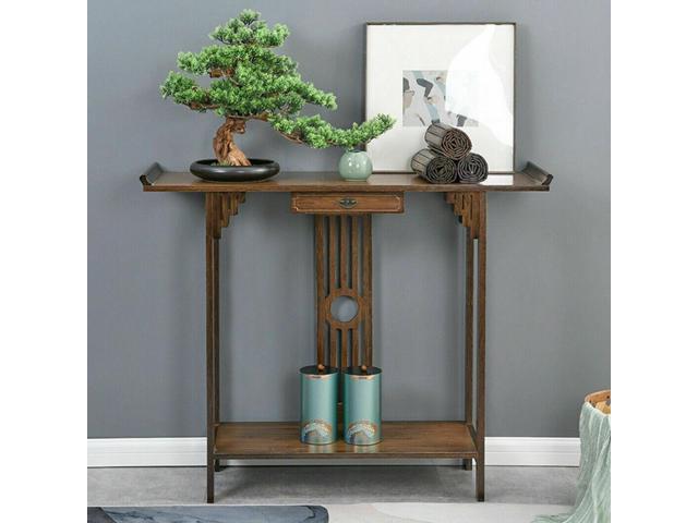 Click here for Oriental Console Table Rustic Wood Corridor Side T... prices