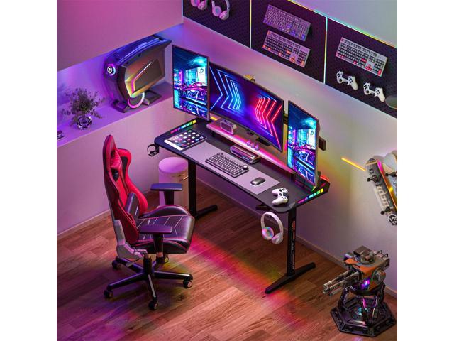 Click here for Super Wide RGB Gaming Desk Office Manual Lift Sit... prices