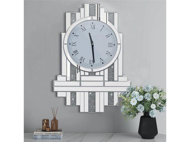 Click here for Large Modern Crushed Diamond Silver Mirrored Cryst... prices