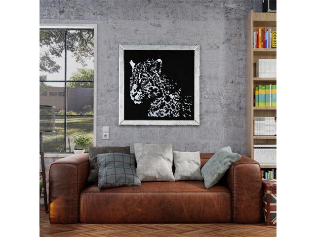 Click here for 3D Diamond Leopard Pattern Wall Art Crystal Mirror... prices