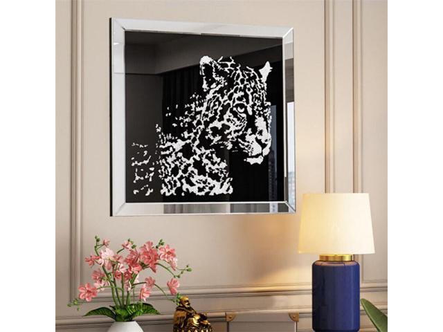 Click here for 3D Diamond Leopard Pattern Wall Art Crystal Mirror... prices