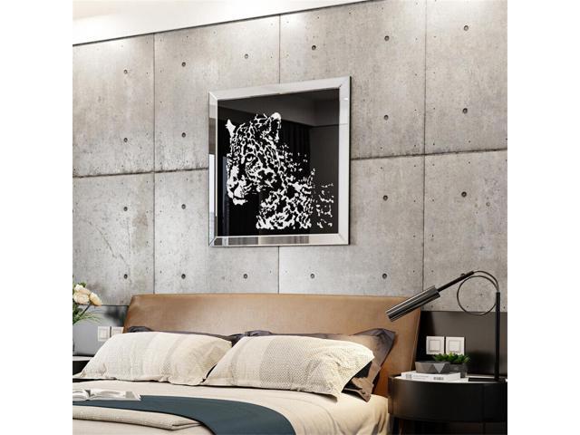 Click here for 3D Diamond Leopard Pattern Wall Art Crystal Mirror... prices
