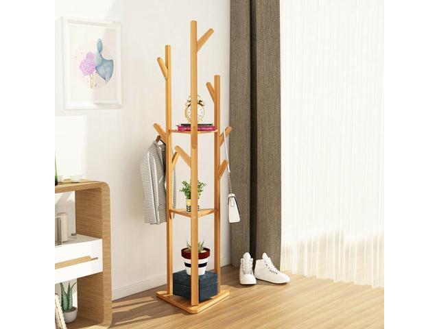 Click here for Heavy Duty Corner Clothes Hanger Wooden Coat Rack... prices