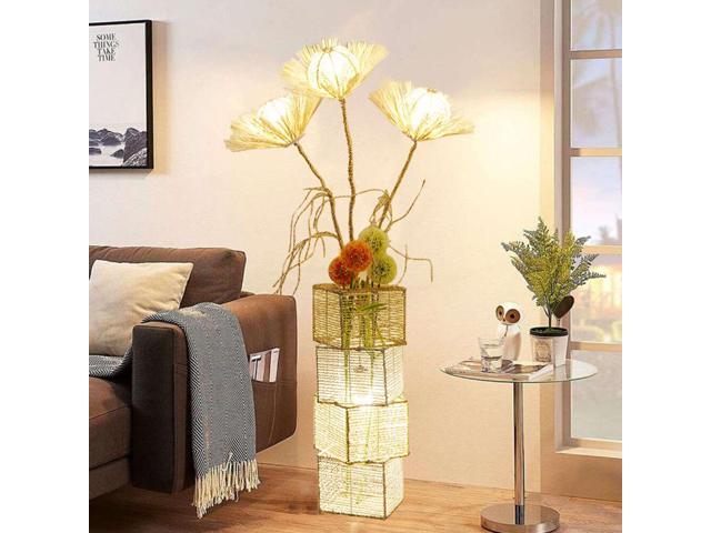 Click here for Modern Standing Floor Lamp Rattan LED Night Light... prices