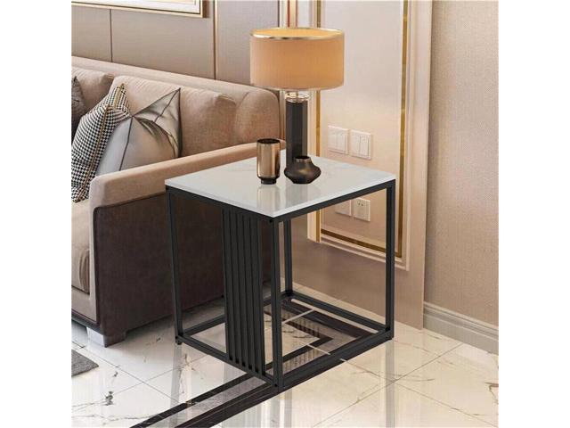 Click here for Square Sintered Stone End Table Modern Bedside Sof... prices