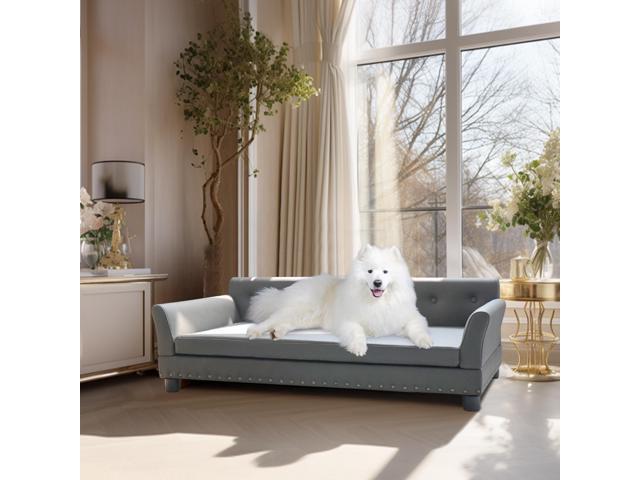 Click here for Large Elevated Dog Sofa Bed Microfiber Leather Cou... prices