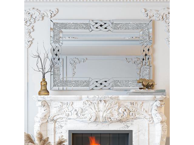 Click here for UNHO Decorative Wall Mirror: Rectangle Crush Diamo... prices