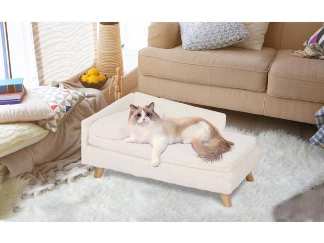 Click here for UNHO L-shaped Dog Sofa Cat Bed Rubber Wooden Legs... prices