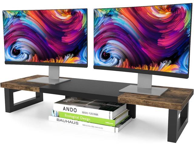 Click here for WESTREE Dual Monitor Stand Riser  Wood and Steel M... prices