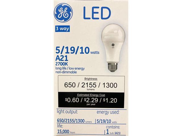 Click here for (1 bulb) GE 38563 A21 3 way LED light bulb  5w/19w... prices