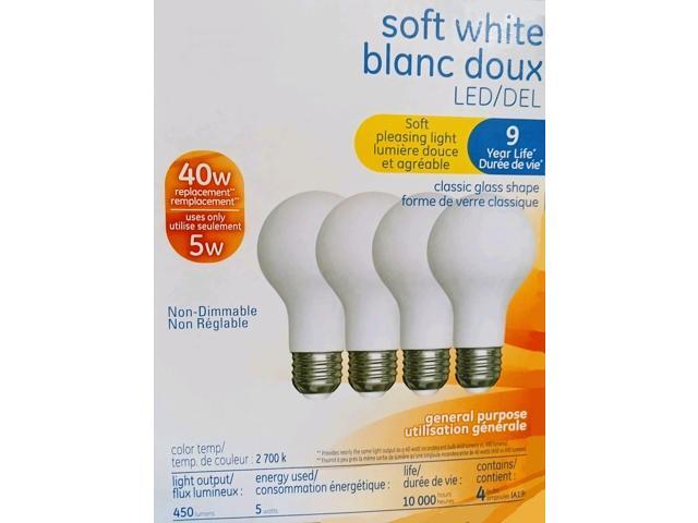Click here for (4 pack) GE Lighting soft white LED A19  40 watt e... prices