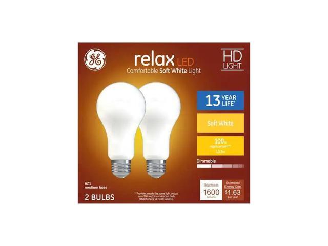 Click here for GE relax LED 100 watt equivalent A21 Soft White Di... prices