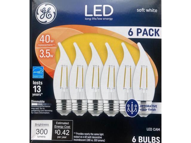 Click here for (pack of 6) GE 93107093 Candelabra LED Bulbs  3.5... prices