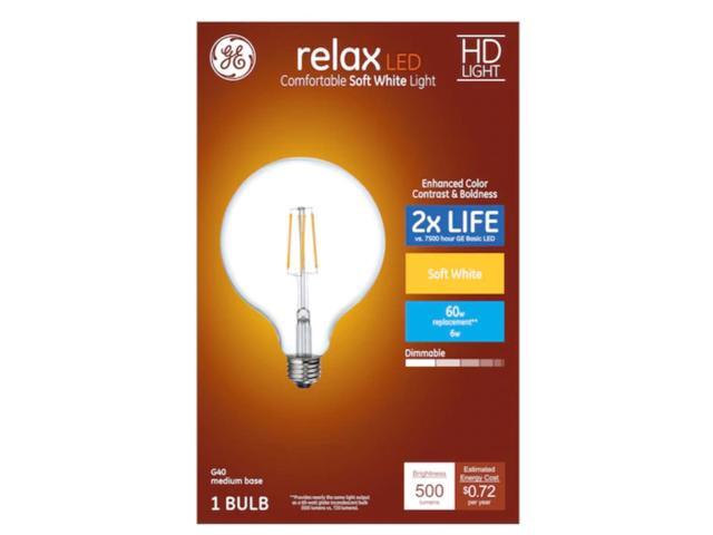 Click here for GE 41857 relax LED G40 Globe HD Light  60 watt rep... prices