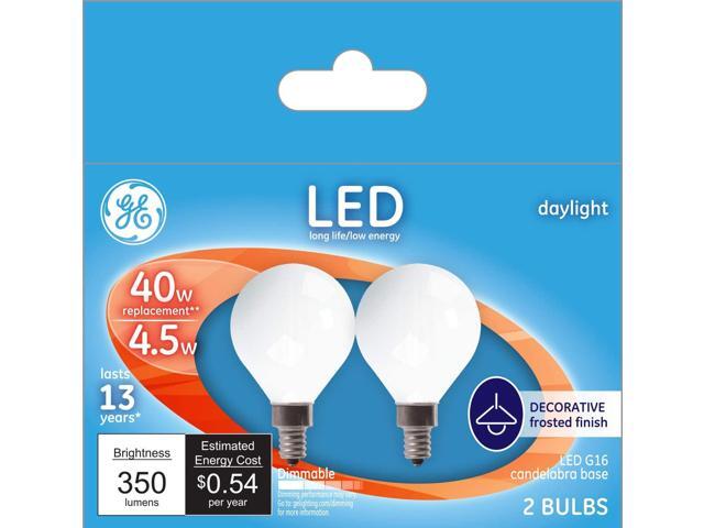 Click here for GE 33627 LED G16 Globe Light Bulb  4.5 Watt  350 l... prices