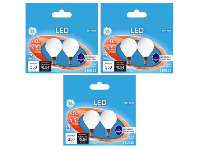 Click here for (6 bulbs) GE 33627 LED G16 Globe Light Bulb  4.5 W... prices
