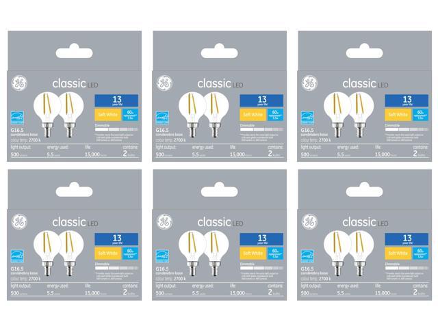 Click here for (12 bulbs) GE LED Decorative Globe  G16.5  60 watt... prices