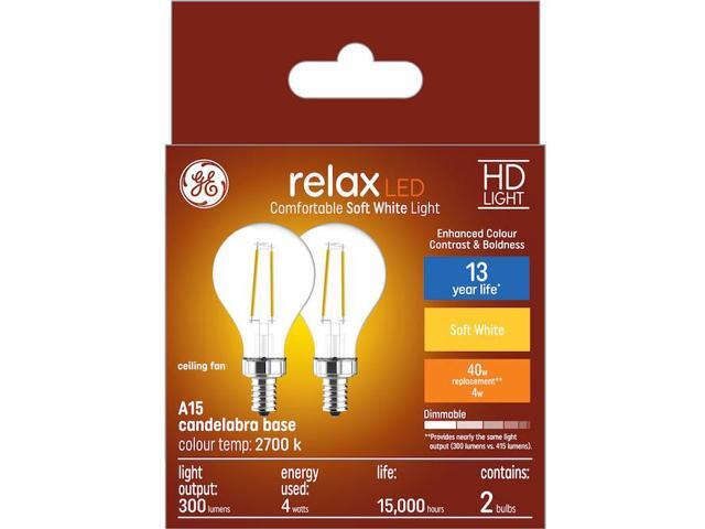 Click here for (2 bulbs) GE Relax HD Soft White 4 watt LED Clear... prices