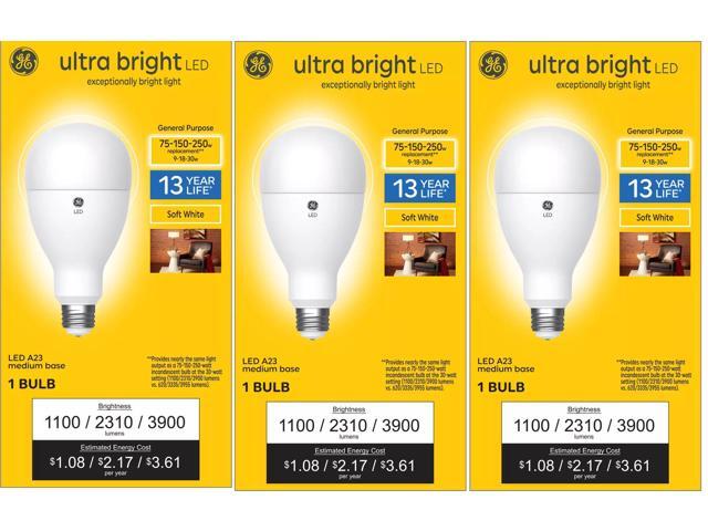 Click here for (case of 3 bulbs) Plump GE ultra bright LED 3-way... prices