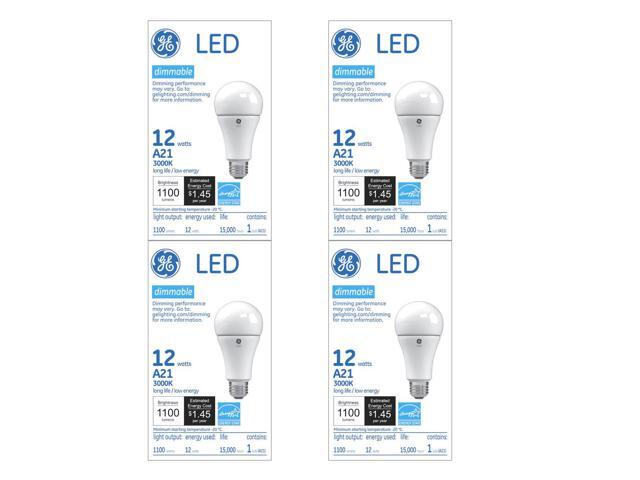 Click here for (4 bulbs) GE LED A21  12 Watt  1100 Lumen  3000K... prices