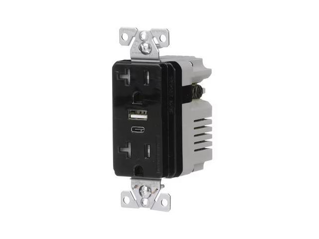 Click here for Eaton TRUSBAC20BK USB A & C duplex 20 Amp receptac... prices
