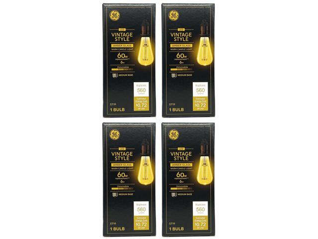 Click here for (4 bulbs) GE Vintage LED ST19  Amber Glass  6 watt... prices