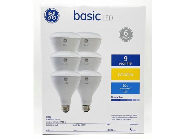 Click here for (6 bulbs) GE LED BR30  10 watt  650 lumen  soft wh... prices