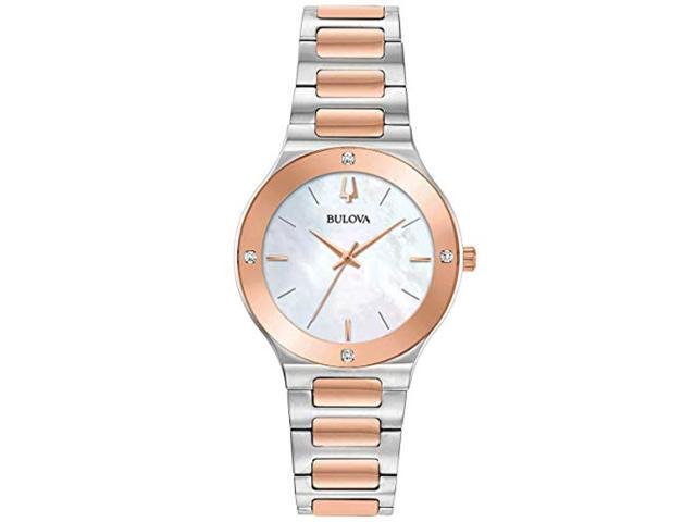 Click here for bulova 98r274 futuro womens watch silver/rose gold... prices