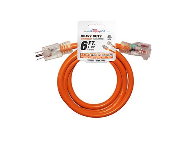 Click here for 6 ft extension cord 12/3 sjtw with lighted end - o... prices