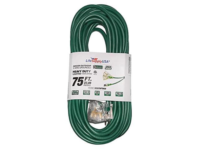 Click here for 75 ft extension cord 12/3 3-outlet sjtw with light... prices