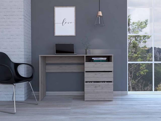 FM FURNITURE Louisiana Computer Desk w/ 3 Drawers