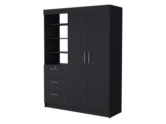 Click here for Tempe 3 Drawers Armoire  3-Tier Shelf  2-Door prices
