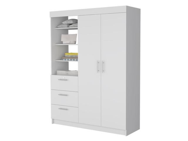 Click here for Tempe 3 Drawers Armoire  3-Tier Shelf  2-Door prices