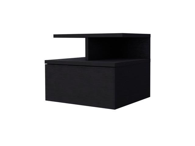 Click here for Augusta Floating Nightstand  2-Tier Shelf  1-Drawe... prices