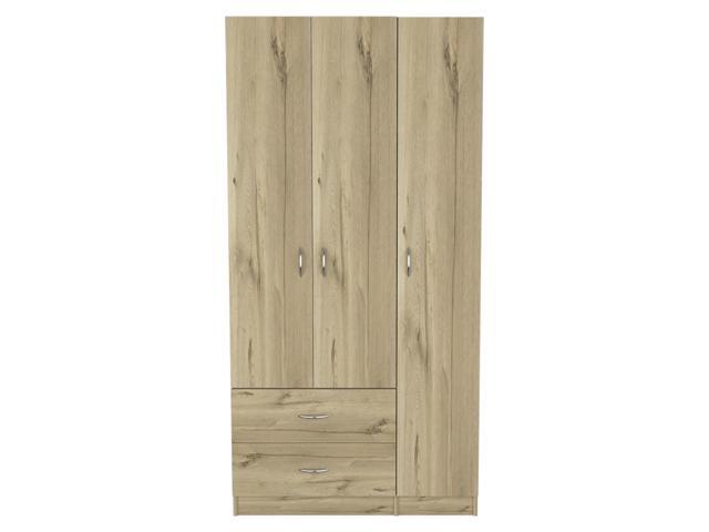Click here for Eureka Three Door Armoire  Two Drawers  Rod prices