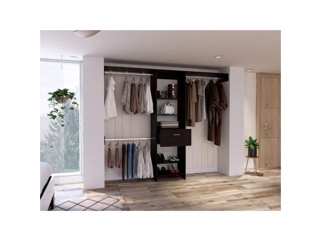 Click here for Cross Closet System  One Drawer  Three Metal Rod... prices